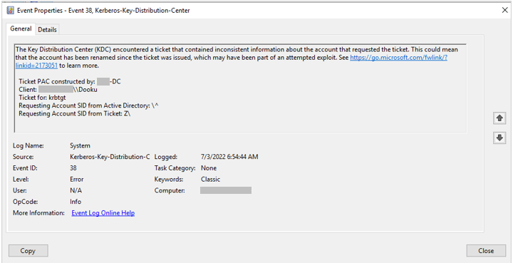 Fighting Golden Ticket Attacks with Privileged Attribute Certificate (PAC)